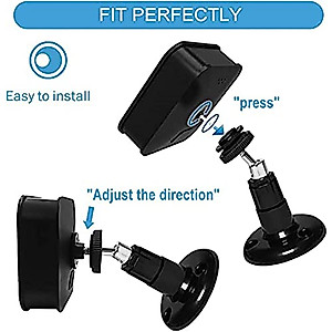 Blink XT / XT2 Camera Mount, 360 Degree Adjustable Indoor/Outdoor Wall Mount Bracket for Blink Home Security System Black 3 Pack