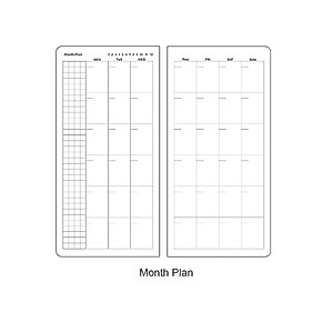 xingtingyu Undated Pocket Weekly Planner Schedule Organizer Agenda Year Month Week Plan A6 Notebook (A6 undated Planner Blue), Small