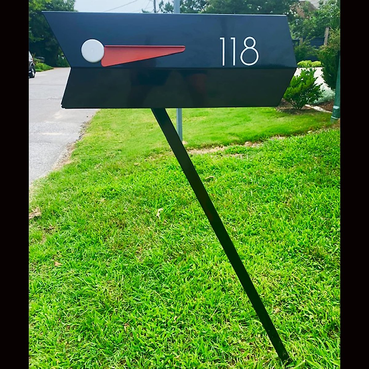 modbox USA Modern Mailbox Address Numbers in Chalet Style Font, Custom Cut to Order, Set of 2 (Paris)