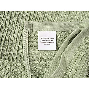 KAF Home Premium Kitchen Towels (18" x 28"), Large 100% Cotton, Flat & Terry Absorbent Dish Towel Set (Sage, 6 Pack)