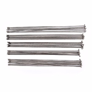 QIYUANMENGYI Bicycle Spokes 10Pcs Mountain/Road Bike Steel 14G Spoke Spokes + Nipple Sliver Colour High Strength Bicycle Spokes 253~290mm (Color : 255mm)