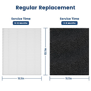 2 Pack C545 True HEPA Replacement Filter S Compatible with Winix C545, B151, P150, 9300 Air Cleaner Purifier, Replaces Part 1712-0096-00 2522-0058-00, 2 True HEPA Filter + 8 Activated Carbon Filters