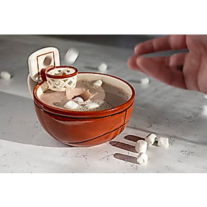 MAX'IS Creations | The Mug with a Hoop| Coffee & Hot Chocolate Mug, Cereal, Soup Bowl Cup | Novelty Gift Basketball Accessories for Sports Coaches, Dad, Mom, Basketball Gifts for Boys 8-12 & Girls