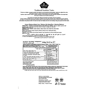 Cerez Pazari Assorted Baklava Gift Basket - 8.47 oz, 22-23 pcs, Turkish Dessert with Pistachio, Walnut, Cashew, Hazelnut - No Preservatives