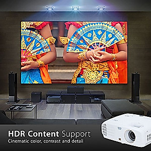 ViewSonic True 4K Projector with 3500 Lumens HDR Support and Dual HDMI for Home Theater Day and Night, Stream Netflix with Dongle (PX747-4K)