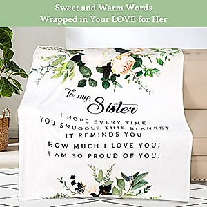 Sister Gifts Blanket, Sister Birthday Gifts from Sister, Brother, Unique Birthday Gifts for Sister from Sister, Sister, Sister Birthday Gifts Soft Throw Blanket 60"x50"