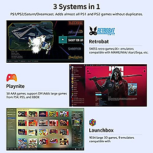Hyper Base Mix 5T Game HDD, Retro Game Console Built-in 60649 Video Games, 75 Emulator Console, 3 Game System Retrobat/Launchbox/Playnite, SATA 3 to USB 3.0, Plug and Play Hard Drive for Win 8.1/10/11