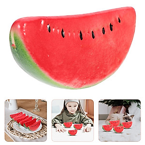 VOSAREA 12 pcs Simulated Watermelon Wedding Decorations for Ceremony Summer Tray Decor red Decorations Lifelike Faux Watermelon Slices Lifelike Watermelon Slice Fake Watermelon Foam Fruit
