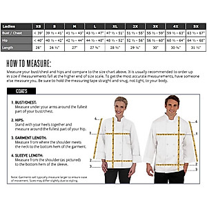 On The Line by ChefUniforms.com Women's 1-Pocket 3/4 Sleeve Chef Coat (White, S)