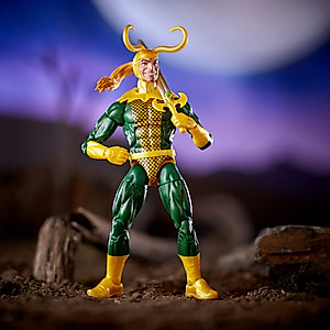 Marvel Legends Series Loki 6' Collectible Marvel Comics Action Figure Toy for Ages 6 & Up with Accessory & Build-A-Figurepiece