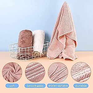 Laojbaba Microfiber Hair Towel Quick Dry Hair Towel Hair Drying Towels Suitable for All Kinds of Hair Ultra Absorbent Long and Thick Hair 19 X39 inch Lotus Root Pink (1pcs