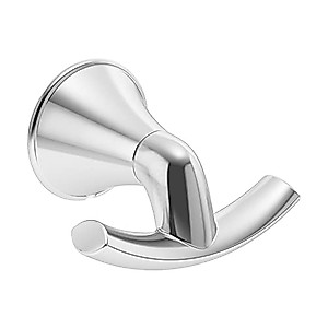 Symmons 553RH Elm Wall-Mounted Double Robe Hook in Polished Chrome