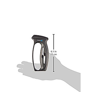 Smith’s 50000 V-Slot Knife & Scissor Sharpener – Straight Blade Sharpening - Large Scissors & Shear Sharpening Slots – Kitchen Tool - Soft Grip Handle – Comfortable Grip