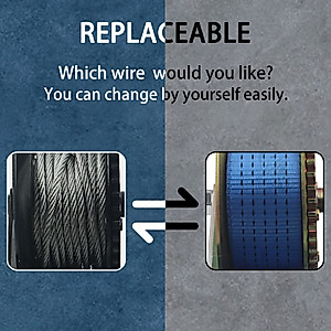 TYT 1200LB Boat Trailer Winch Strap Winch with Blue 26FT Rope, Hand Crank Winch with Hook, High Carbon Steel Dual Ratchet Gear Manual Winch for Towing Pulley Boat Trailer Truck RV Jet Ski Marine Winch