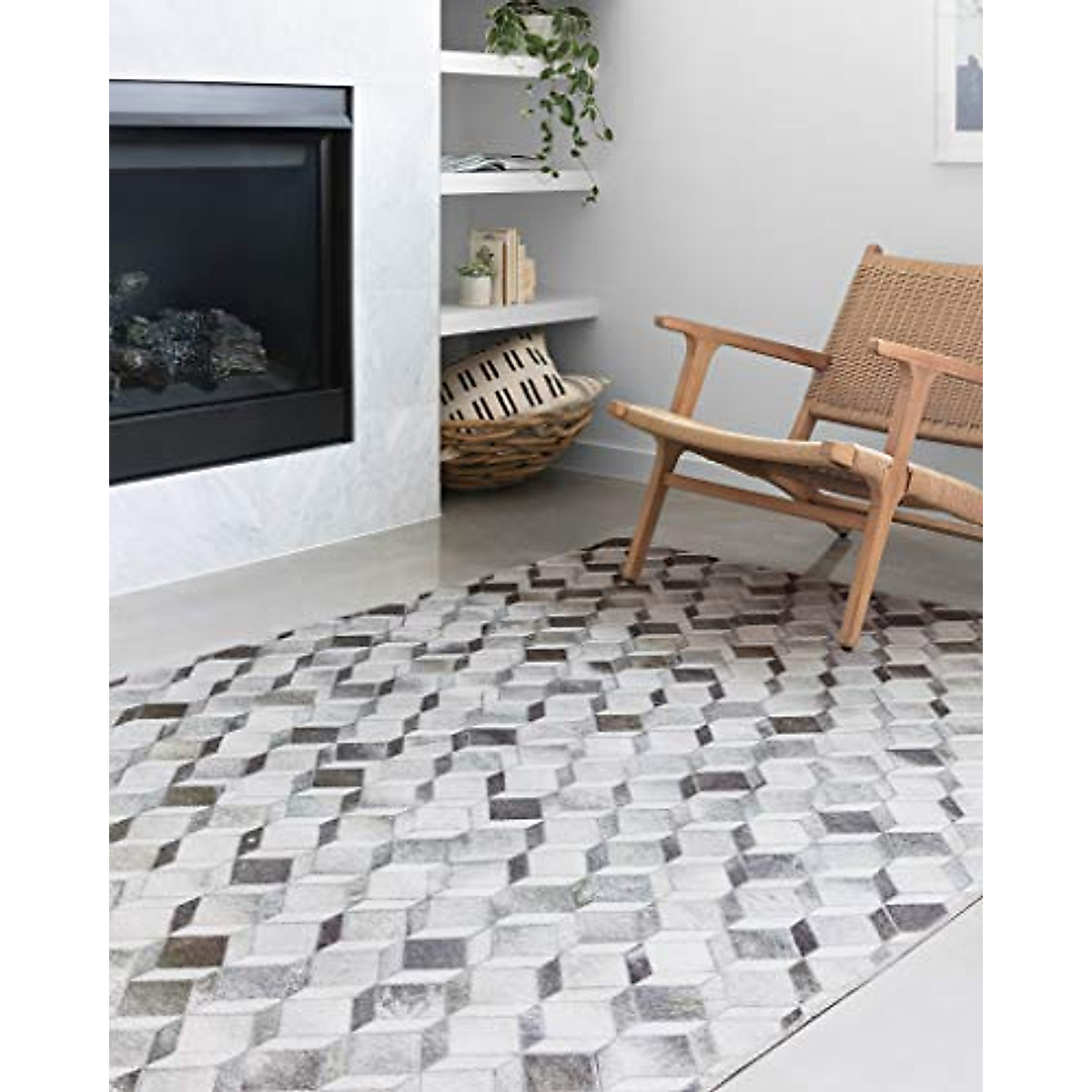 Loloi II Maddox Collection MAD-02 Grey/Mocha, Contemporary 5'-0" x 7'-6" Area Rug