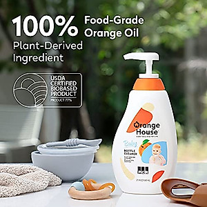 ORANGE HOUSE Baby Bottle Dish Soap Planted-Based Bottle Soap Cleaner, 21.9 Fl oz (3 Pack)