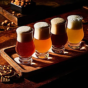 Whiskey glasses Set of 4 - Clear Shot Glasses Bar Set - Old Fashioned Drinking Glasses Gift Set - Brandy Snifter Whisky Glass for Liquor, Scotch, Bourbon, Tequila, Gin, Tonic, Cognac, Vodka, Cocktail