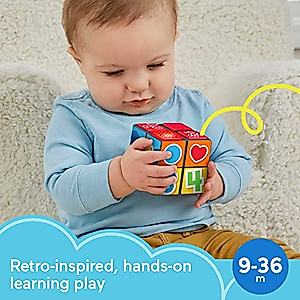 Fisher-Price Laugh & Learn Baby Learning Toy Puppy’S Activity Cube with Lights Music & Fine Motor Activities for Ages 9+ Months