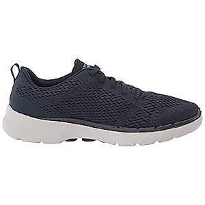 Skechers Women's GO Walk 6-Bold Vision Sneaker, Navy/White, 6