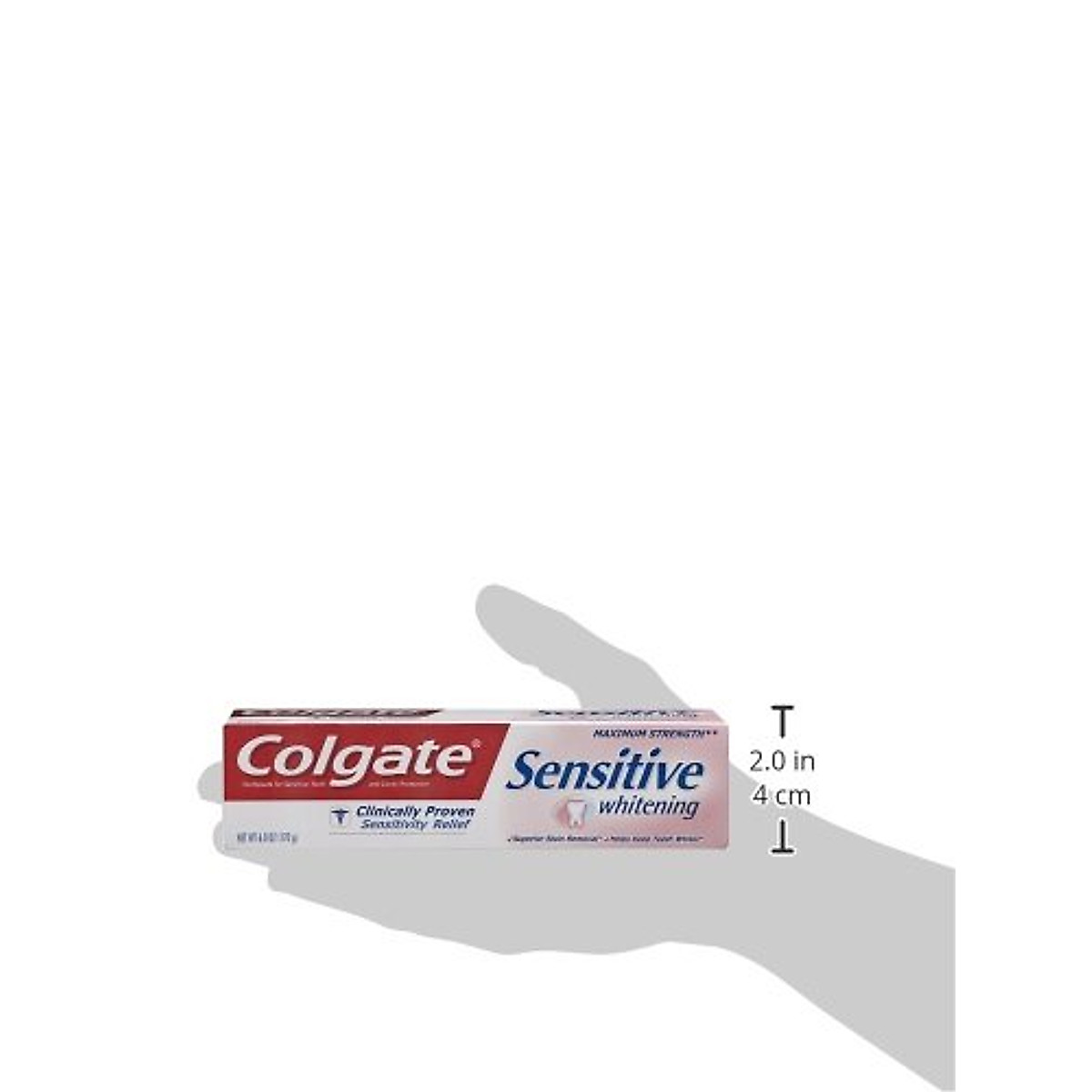 Colgate Sensitive Maximum Strength Whitening Toothpaste, Mint - 6 Ounce (Pack of 6)