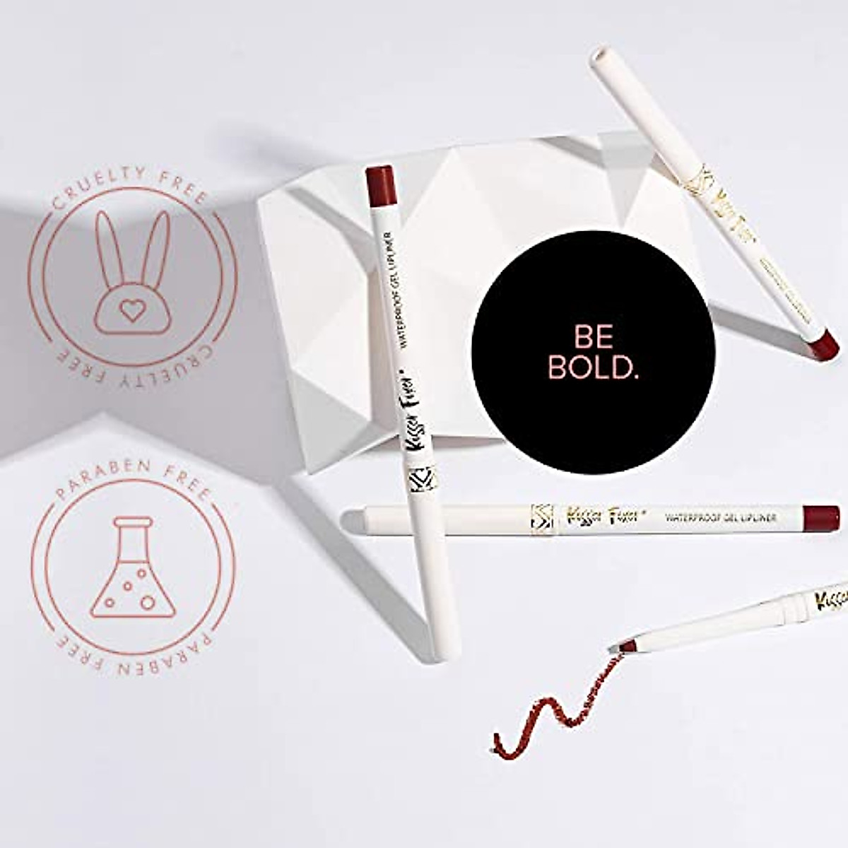 Belle Beauty by Kim Gravel Waterproof Gel Lip Liner - Cruelty Free Waterproof Lip Liner Pencil - Anti Feathering Moisturizing Formula (Brown Nude)