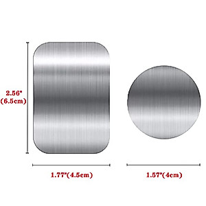 3M Adhesive Phone Magnet,4 Piece Magnet for Phone Case,Metal Plate for Phone Magnet,Magnet for Phone,Plate Phone Magnet Plate for Car Very Thin Metal Plates for Phone and Tablet S-07N(Silver)