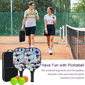 MYKUJA Pickleball Paddles Set of 2 |Fiberglass Pickleball Paddles with 4 Pickleball Balls,1 Pickleball Bag|Pickle Ball Paddles |Pickleball Gifts for Beginners(Youth Pickleball Paddles)