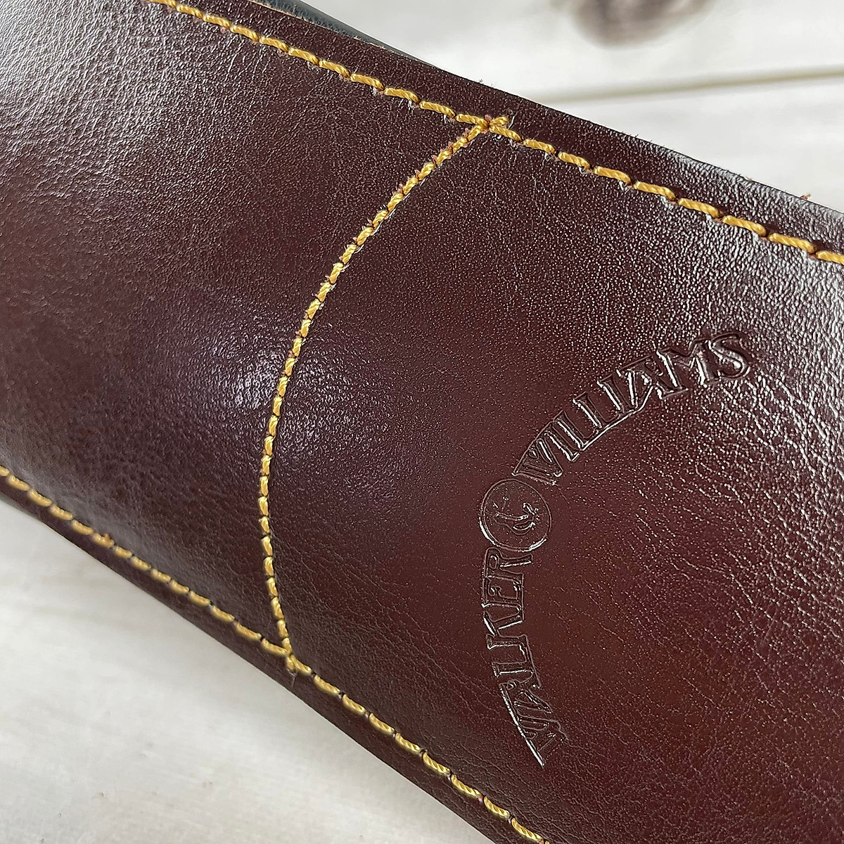 Walker & Williams Super Wide 4" Dark Brown Double Premium Padded Top Grain Leather Guitar Strap For Acoustic, Electric, And Bass Guitars