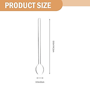 DOITOOL 6Pcs Clear Glass Espresso Spoons Teaspoons, Glass Stirring Spoons Coffee Mixing Spoons Coffee Tea Stirrers for Home Bar Party, 5.58