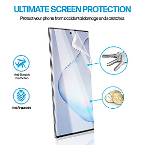 Power Theory Designed for Samsung Galaxy Note 10 PLUS 5G Screen Protector [Not Glass], Easy Install Kit, Case Friendly, Full Cover, Flexible Film Anti Scratch, 2 Pack