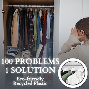 ClosetCadet Closet Organizer Rod Cover for Hanging Clothes - Plastic Rod Covers Sleeve - Protective Cover Rod Women & Men Clothes - Organizer Rod Hanger Universal Fit for All Closet Rods & Wardrobe