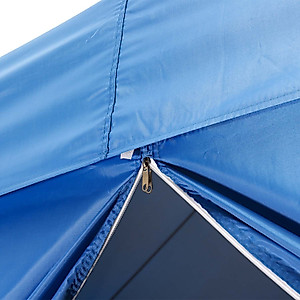 10x10 Ft Pop up Canopy Tent Instant Folding Shelter with 4 Removable Sidewalls for Tailgating Party Blue