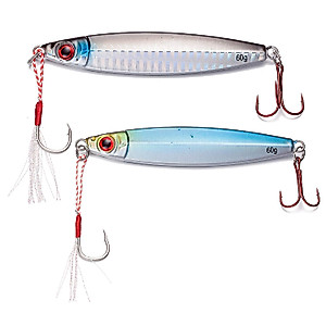 orurudo 8pcs 0.70 oz (20gram) Jig Saltwater Fishing Lure Metal jigs Long Cast Jigging qb100137a00n0