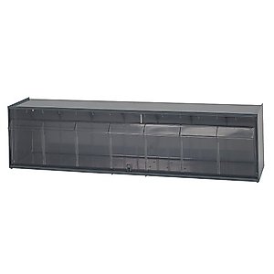 Quantum QTB412 Clear 5-1/4-Inch by 23-5/8-Inch by 5-15/16-Inch Tip Out Bin System, Gray