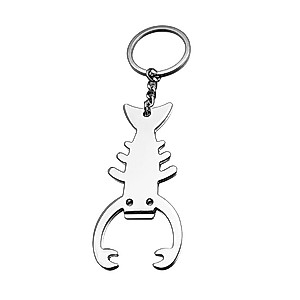 ARFUKA Bottle Opener Keychain Zinc Alloy Scorpion Beer Opener Keyring Beverage Bottle Opener Key Chain Gift for Men and Women Silver