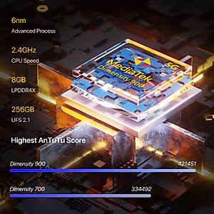 UMIDIGI Bison GT2 PRO 5G Rugged Unlocked Smartphones, 8G+256GB Waterproof IP68/IP69K Android 12 MediaTek Dimensity 900 6nm 64MP+8MP+5MP Camera 6.5" FHD 6150mAh Fast Charge NFC Cell Phone