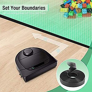 16 Feet Boundary Strips Magnetic Tape Markers Compatible for Neato Shark ION IQ Robot Vacuum 750 871 761R85,Eufy RoboVac 30 Robotic xiaomi Roborock S5 Black