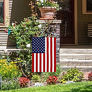 Salt and Palms American 4th of July Garden Flag Made in the USA Premium Poly Poplin Weather Resistant Double-Sided Fade Resistant Patriotic United States Stars and Stripes Perfect Decor for Outdoor Yard Porch Patio Lawn 12.5 x 19 Inches