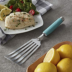 KitchenAid Gourmet Stainless Steel Flex Turner, One Size, Aqua Sky