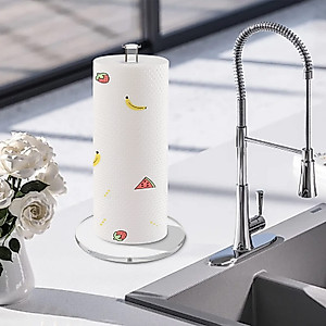 Bigfety Acrylic Paper Towel Holder, Paper Towel Stand for Countertop, White