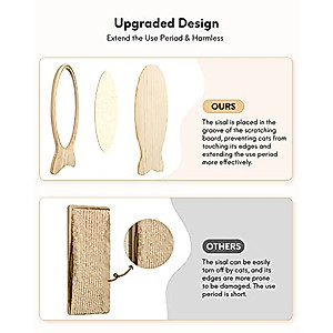 Hachipal Cat Scratching Post Wall, Cat Wall Scratcher, with Mint Ball Sandwich Design Wall Mounted Cat Scratcher, Wall Scratchers for Indoor Cats Suitable for Small and Medium Cats, Easy to Carry