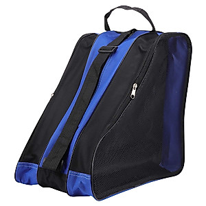 BESPORTBLE Skate Shoes Bag Triangle Roller Skate Bag Large Capacity Quad Skate Shoe Bag Skating Handbag for Inline Ice Skates Blue