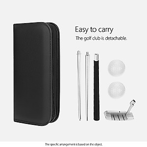 Putter Set Kit, Portable Putting Cup with 2 Balls and PVC Bag for Indoor/Outdoor