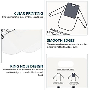 VICASKY Laundry Folder 2Pcs Shirt Folding Board Cardboard Clothes Folder PP Simple Laundry Folding Helper Tool Board T Shirts Dress Shirts（White） Laundry Organization