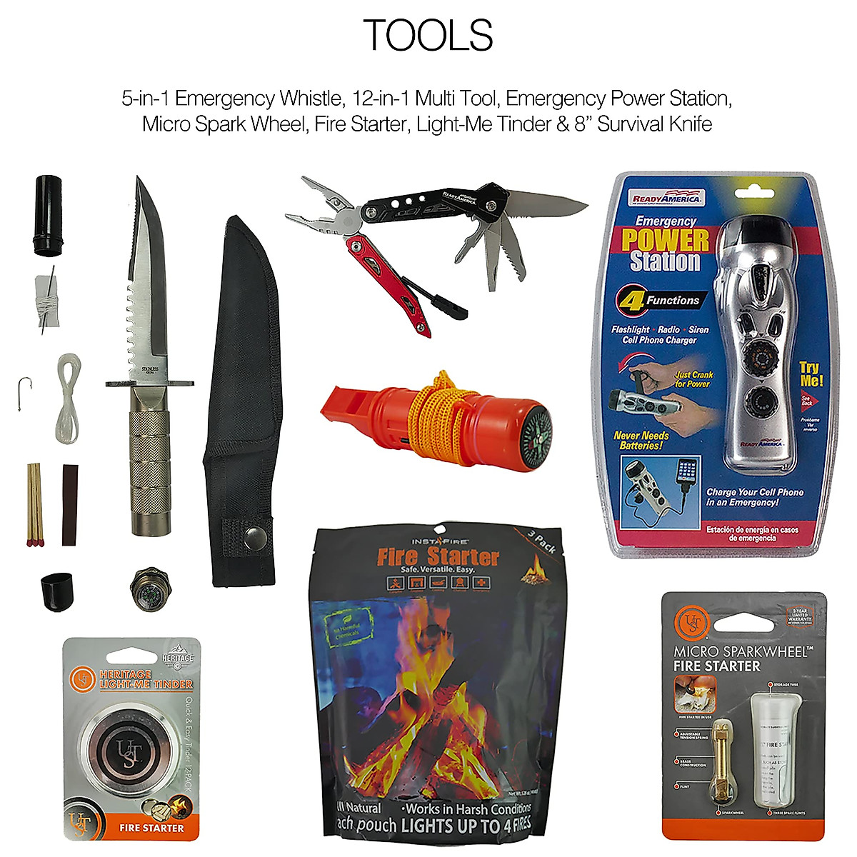 Ready America 72 Hour Elite Emergency Kit, 4-Person, 3-Day Backpack, Includes First Aid Kit, Survival Blanket, Emergency Food, Portable Disaster Preparedness Go-Bag for Earthquake, Fire, Flood