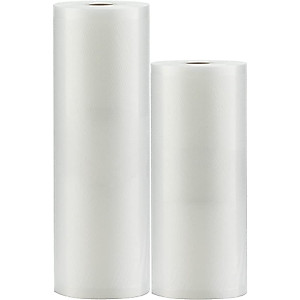 Vacuum Sealer Bags 11x20 and 8x20 Rolls for Potane, Food Saver, Seal a Meal, Weston. Commercial Grade, Heavy Duty, Great for vac storage, Meal Prep or Sous Vide