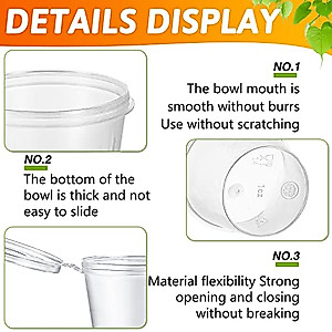 60 Pack Plastic Condiment Souffle Containers with Attached Lids 1 oz, Mini Sauce Cups Jelly Shot Cups Leak Proof Portion Cup Small Disposable Souffle Cups with Lids for Salad Dressing Sauces