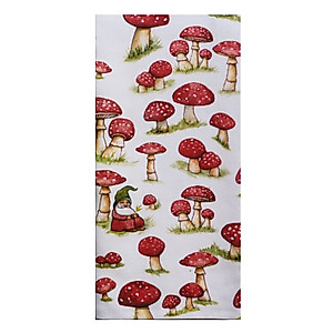 KayDeeDesigns Kay Dee Garden Gnomes and Mushrooms Dual Purpose Kitchen Towel Bundle of 2, Multicolored