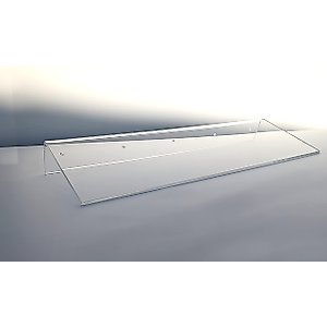 24" Long Clear Floating Shelf (9" deep)