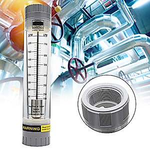Alvinlite Water Liquid Flow Meter,10-100GPM 60-200GPM Measuring Panel Mount Type Flowmeter for Gas Liquid Water Industrial Field LZM-40G LZM-50G Rate Gauge(60-200GPM)